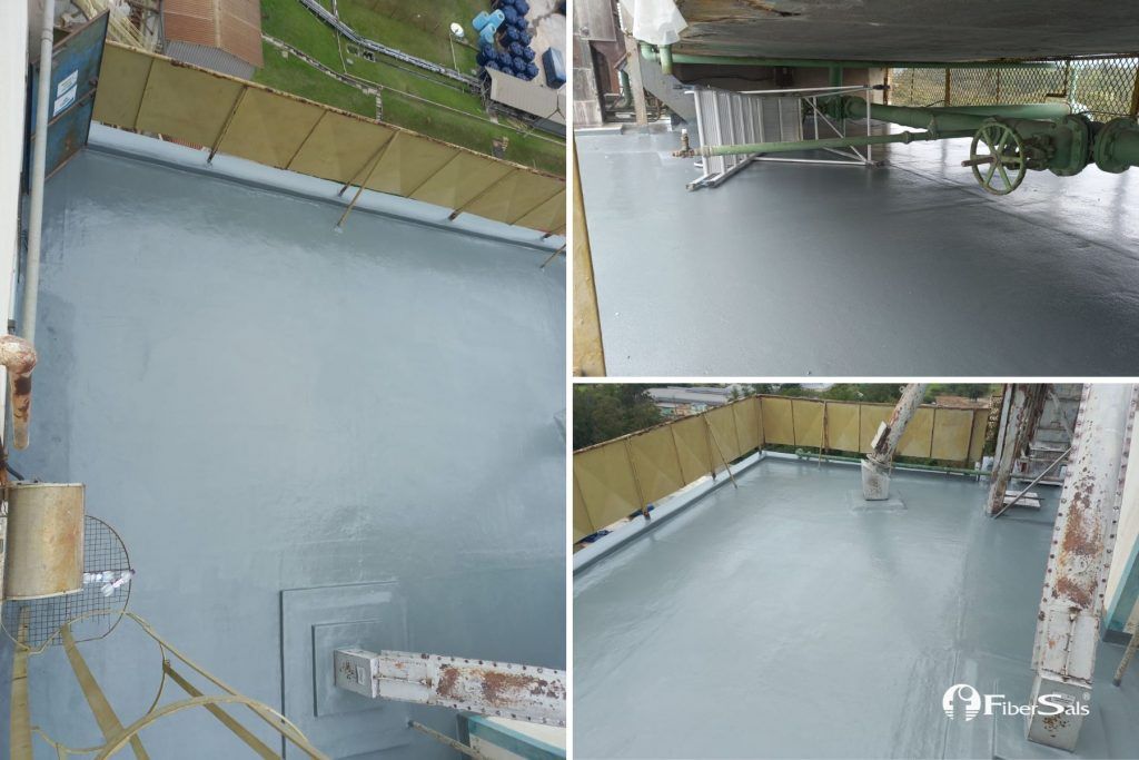 Impermeabilização de laje técnica industrial